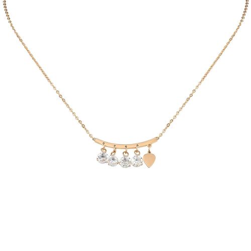 Collar de Acero Inoxidable Enso para Mujer EJN2196R Oro Rosa
