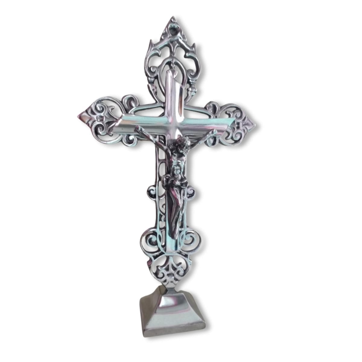 Figura Decorativa Diseño Cruz Barroca y Cristo MAE