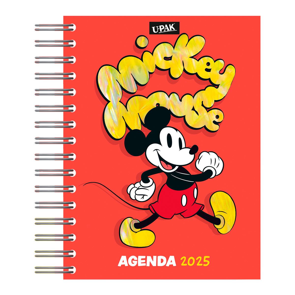 Agenda Deluxe 2025 con Espiral Diseño Mickey Mouse Upak