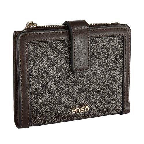 Cartera Enso Color Monograma Chocolate para Mujer