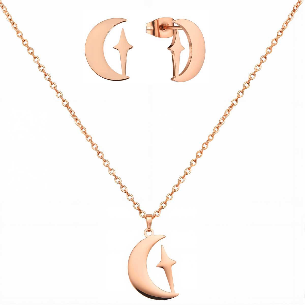 Set de Acero Inoxidable Color Rosado Enso