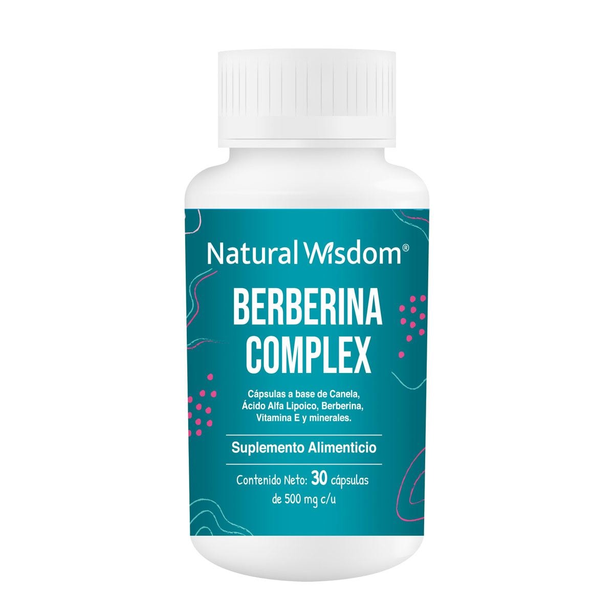 Berberina Complex 30 Caps Natural Wisdom Suplemento Alimenticio