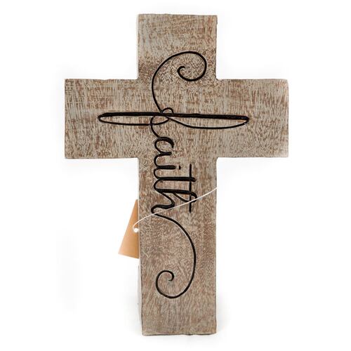 Figura decorativa cruz faith