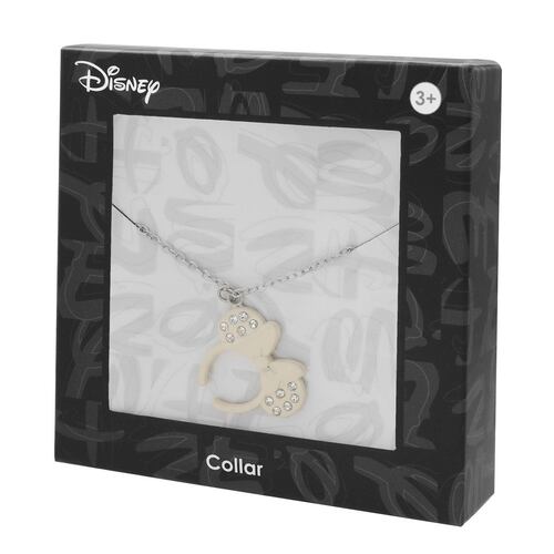 Collar Disney Minnie Mouse metálico blanco
