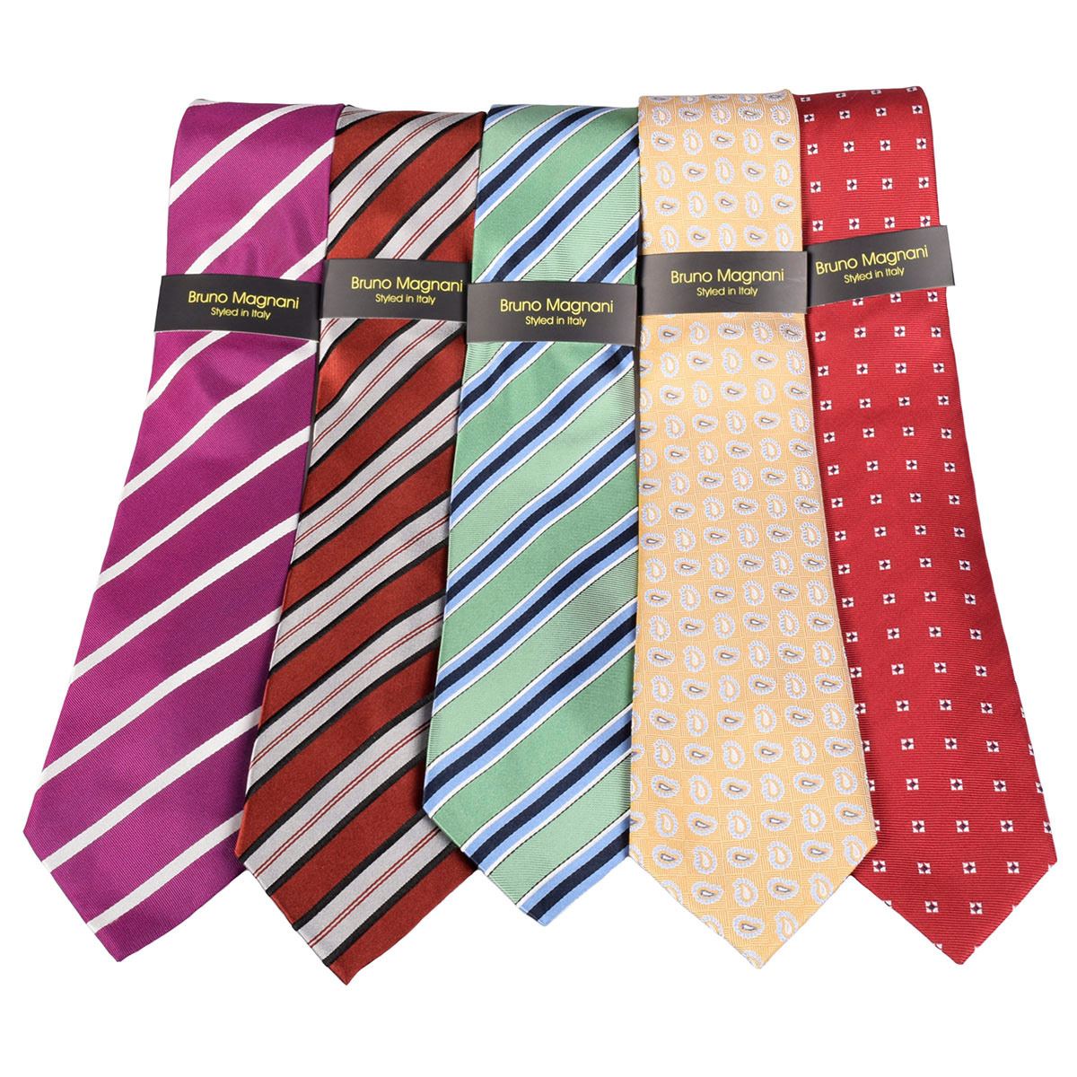 Corbata de seda Bruno Magnani multicolor