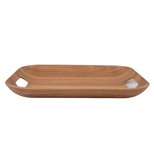 Home Nature Charola de madera rectangular 40x31x4.5cm