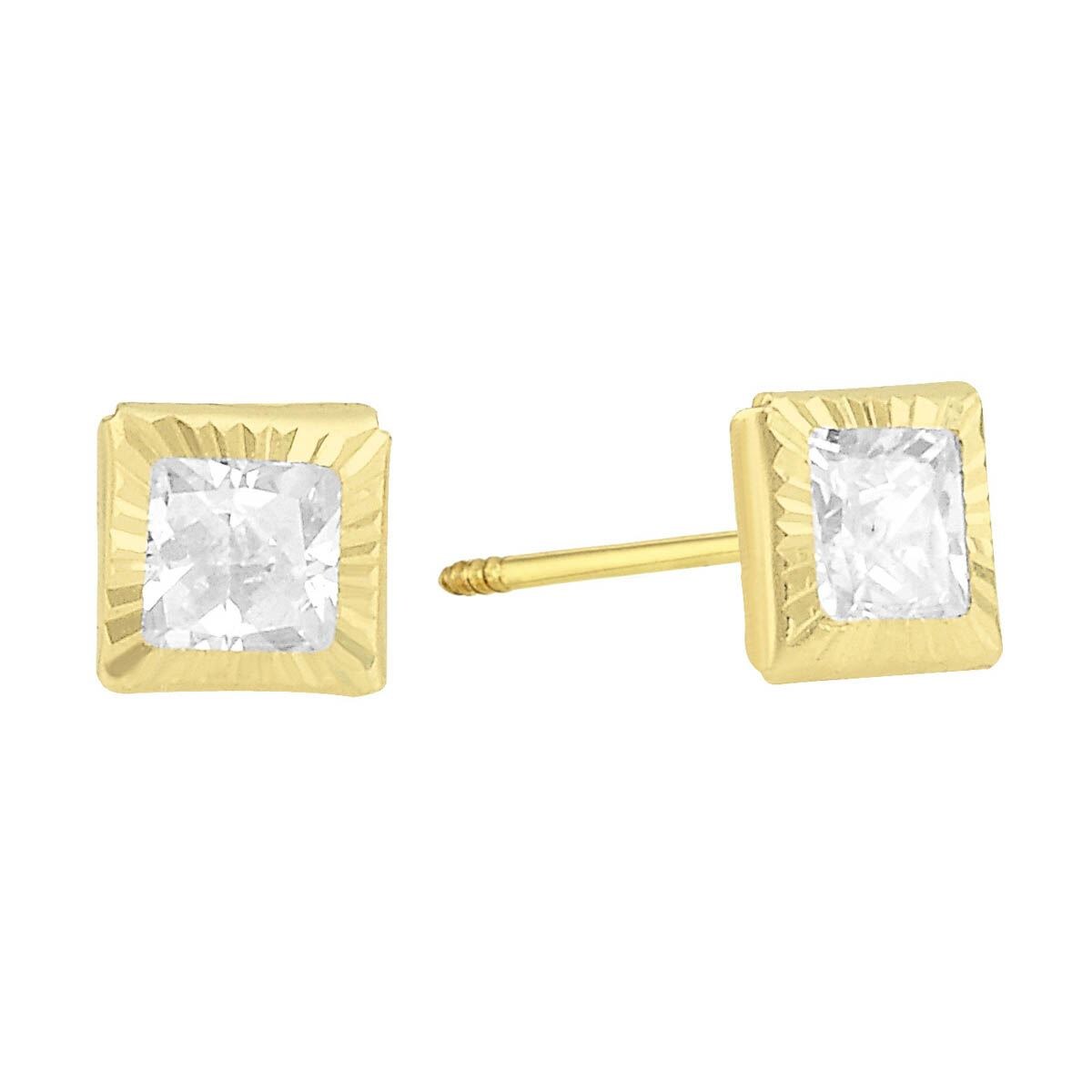 Broquel Oro 14K Recto Bisel