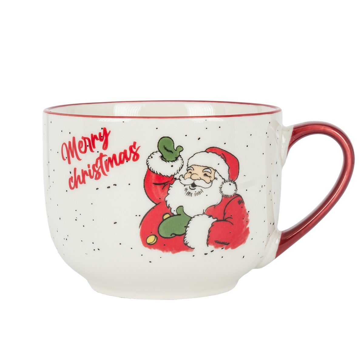 Taza Porcelana 600 ml Diseño Santa Claus Feliz Navidad Crown Baccara