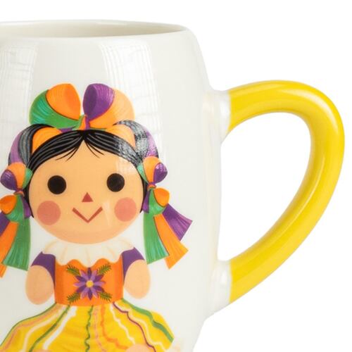 Taza Porcelana 460 ml Edición Tradición Mexicana Muñeca Lele Crown Baccara