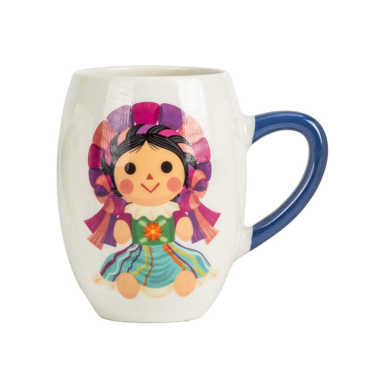 Taza Porcelana 460 ml Edición Tradición Mexicana Muñeca Lele Crown Baccara