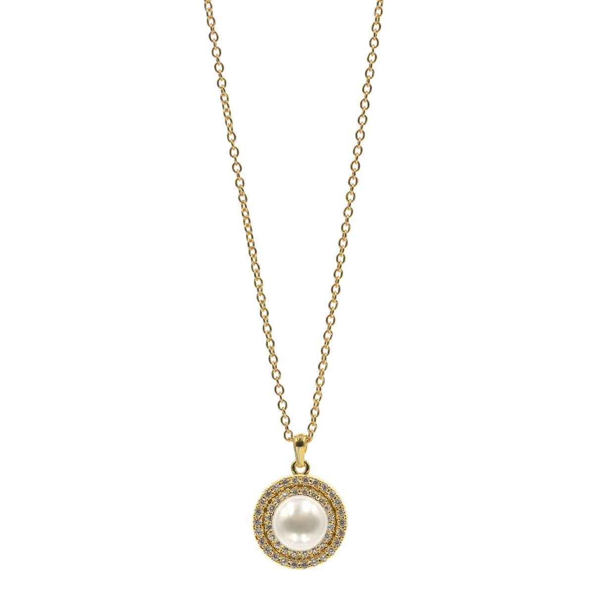 Dije de perla acabado dorado Queen Victoria