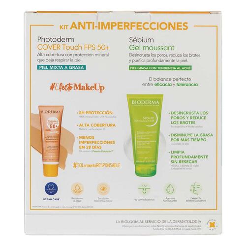 Bioderma KIT Anti Imperfecciones Sébium Gel Actif, 200ml + Photoderm ...