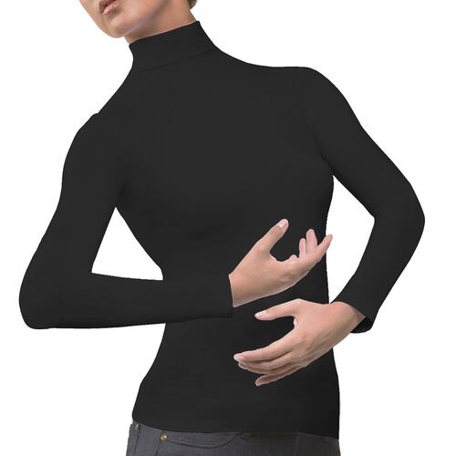 Camiseta microfibra cuello alto negro G-EG Oscar Hackman