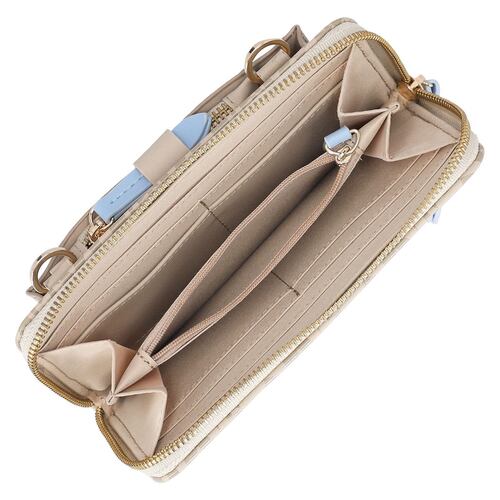 Cartera zip around W capsule color Beige Modelo HBPERTH10CW