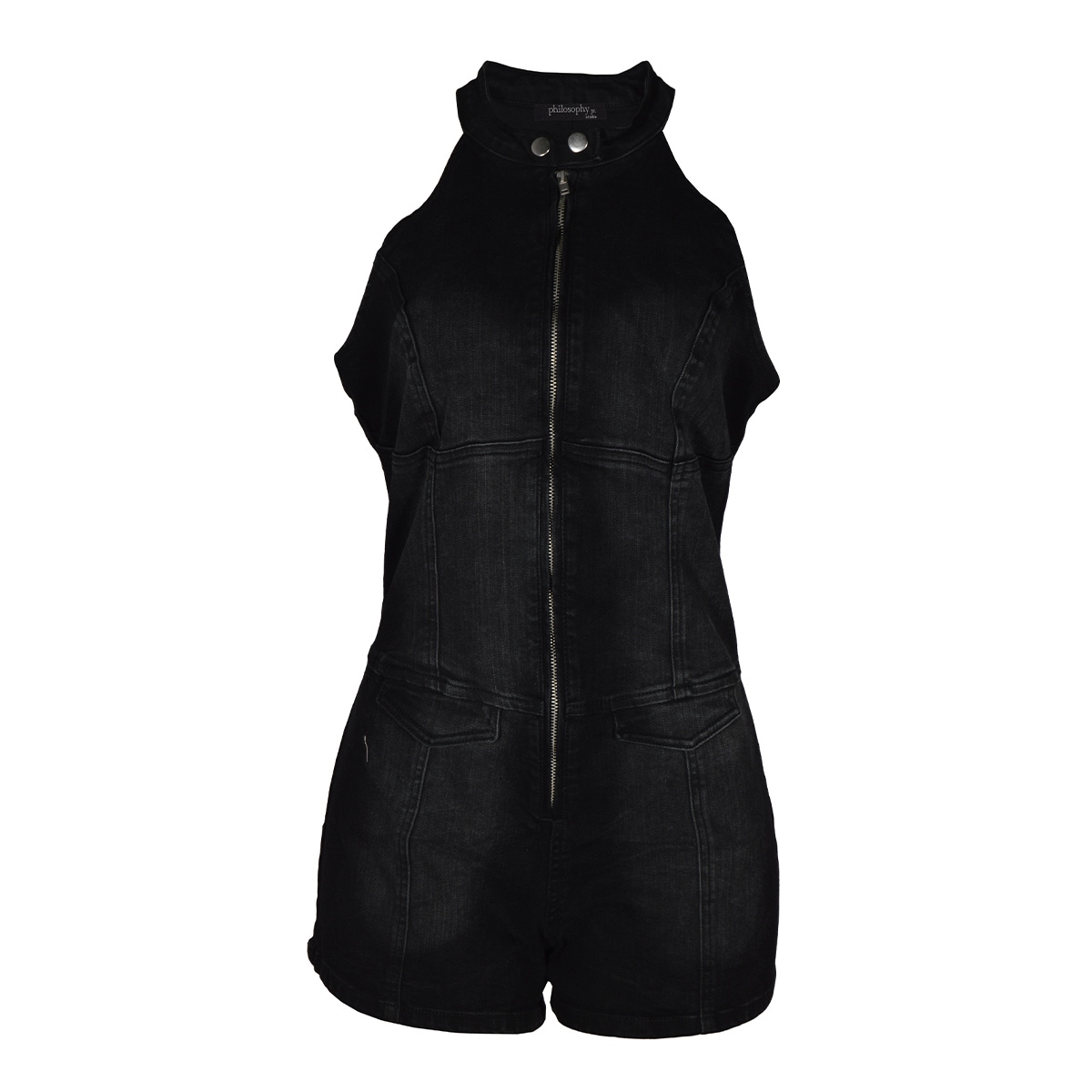 Romper Halter de Mezclilla Philosophy Talla Chica Color Negro para Mujer