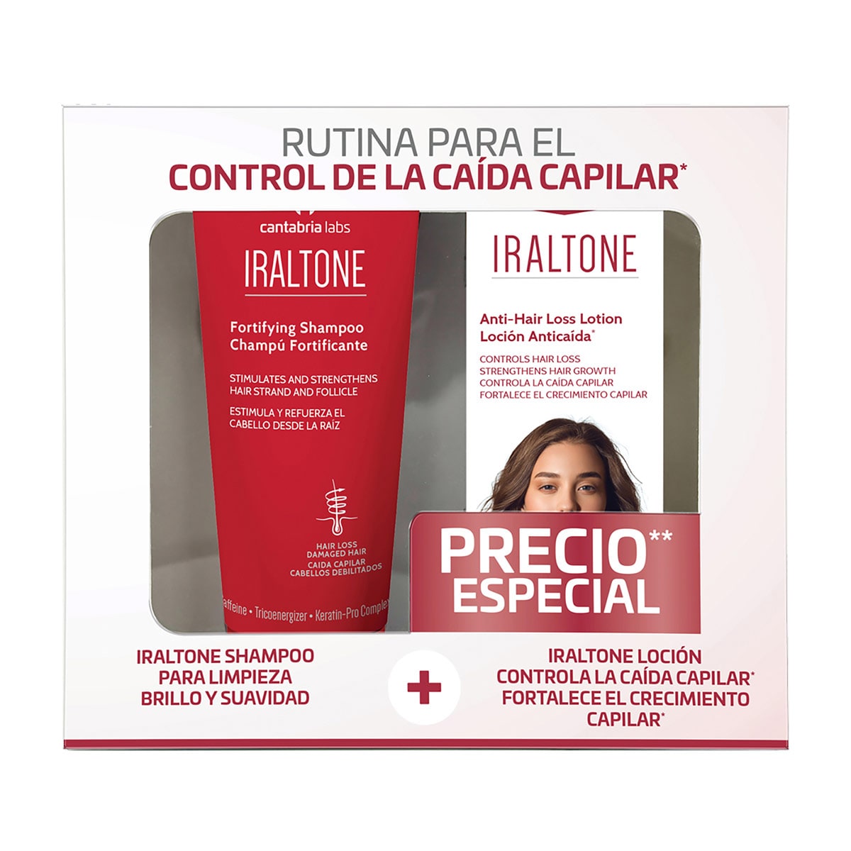 Kit Iraltone Shampoo Fortificante 200Ml+Iraltone Locion Anticaida 100Ml