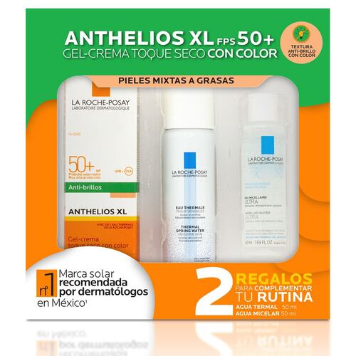 Pack Protector Solar Rostro Anthelios XL Toque Seco con color FPS 50+
