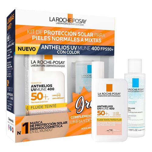 Kit Protector Solar para pieles normales a mixtas con color