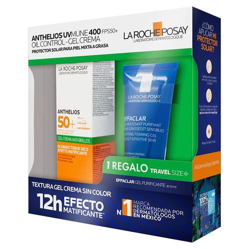 Kit La Roche Posay Protector Solar Piel Mixta a Grasa Textura Gel Crema