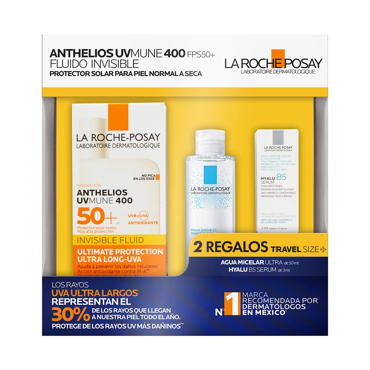 Kit La Roche Posay Protector Solar Piel Normal a Seca Textura Fluida