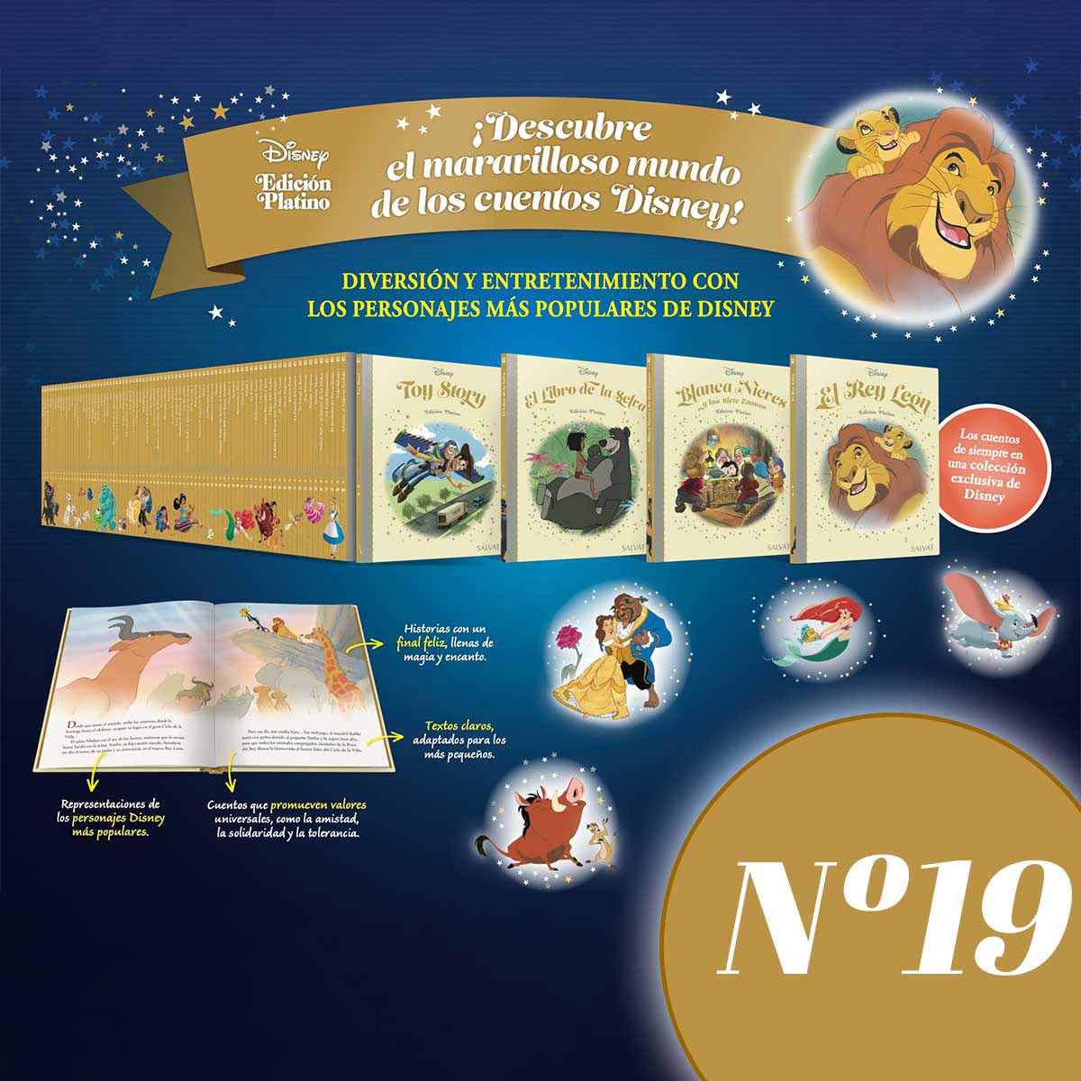 Colección Libro Golden Books Disney Platinum 0019 Editorial Salvat Sl