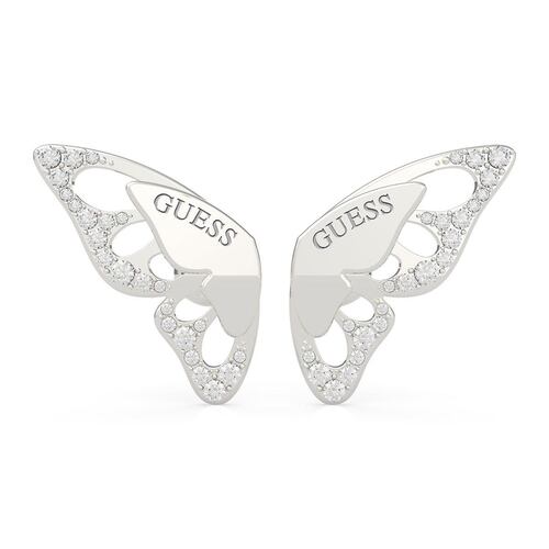 Aretes Guess Fly Away Para Dama Color Plateado UBE70188