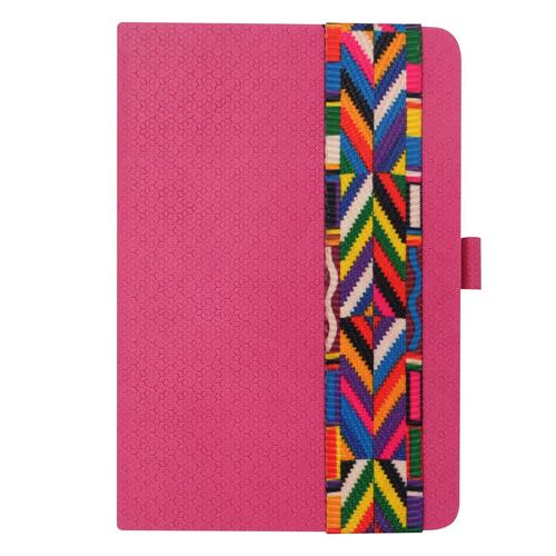 Libreta Morraskine Rayada Pasta Dura Mexicana Rosa