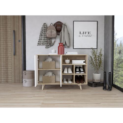 Recibidor Bora Rovere Con Blanco