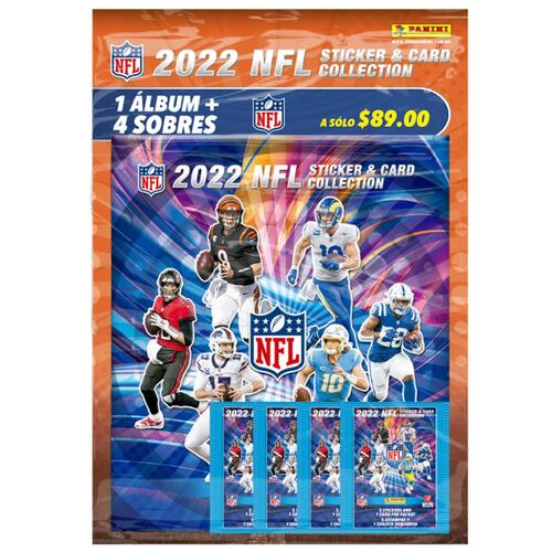 Álbum Panini NFL 2022 + 4 sobres