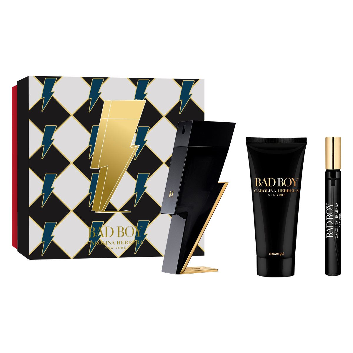 Carolina Herrera Bad Boy Set Para Caballero Perfume EDT 100ML + Shower ...