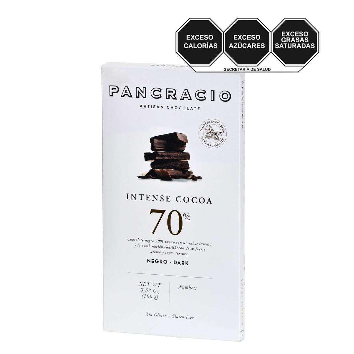 Tableta Intense Cocoa 70% - Chocolate Negro 100g