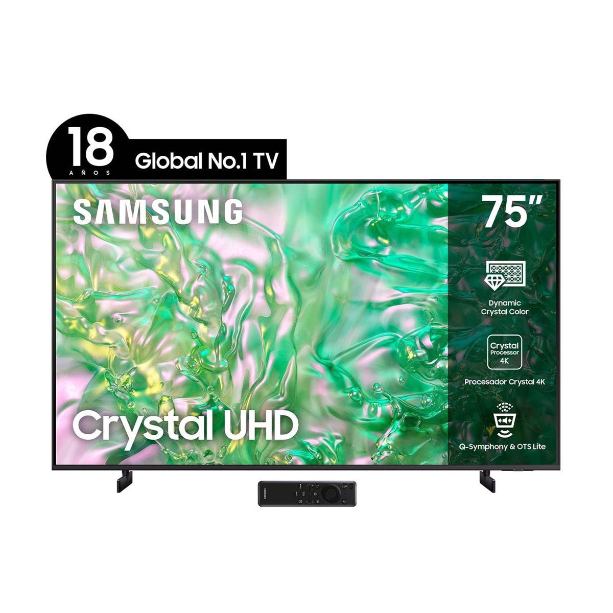 Pantalla Samsung de 75 Pulgadas Crystal UHD 4K UN75DU8000FXZX