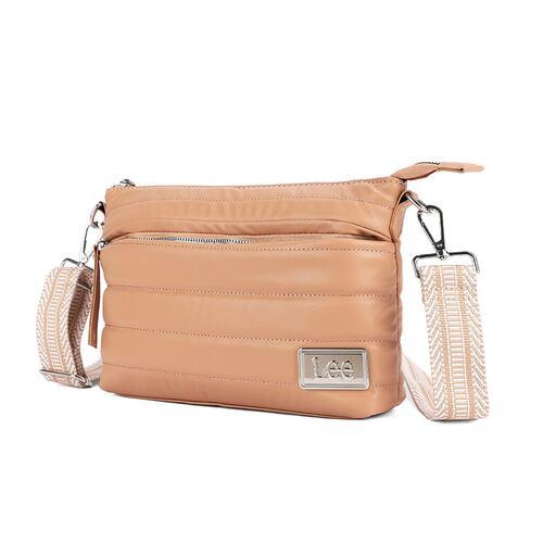 Bolsa estilo crossbody marca Lee color beige modelo A07706