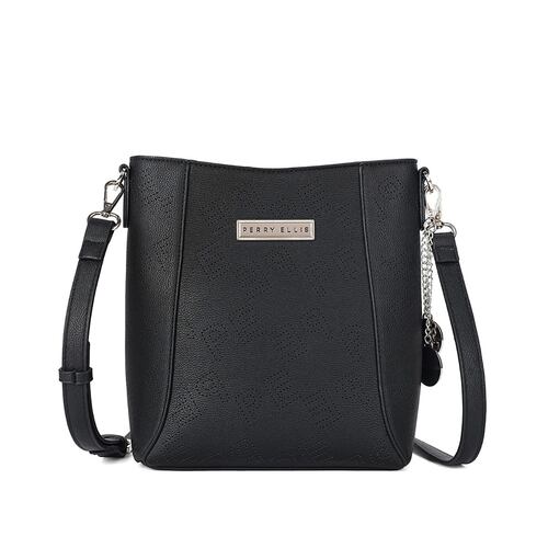 Bolsa estilo Crossbody marca Perry Ellis color negro modelo A10169