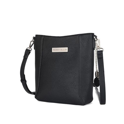 Bolsa estilo Crossbody marca Perry Ellis color negro modelo A10169