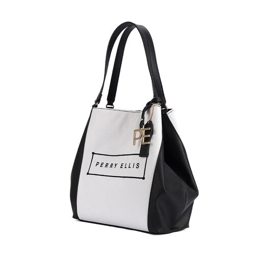 Bolsa estilo Hobo marca Perry Ellis color negro modelo A10178