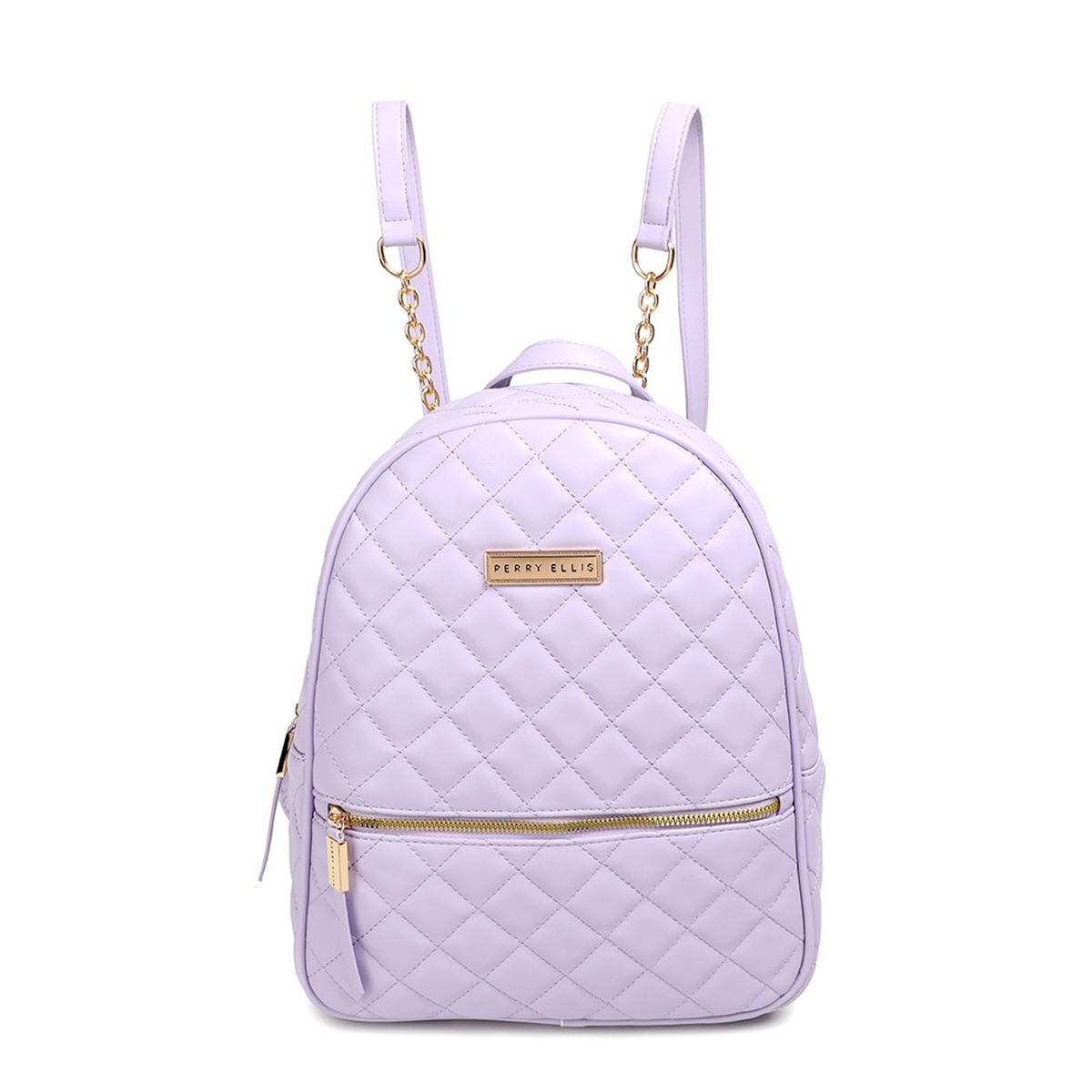 Bolsa estilo Backpack marca Perry Ellis color lila modelo A10764