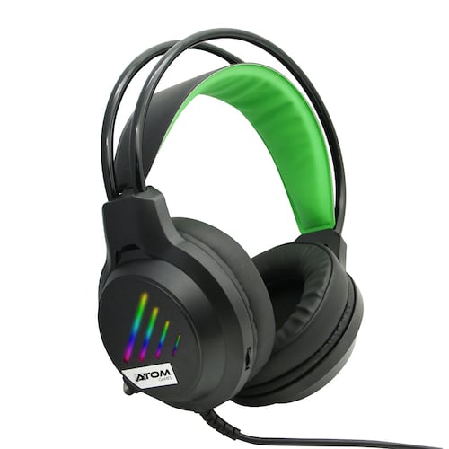 Audífonos Gamer RGB ATOM GAMES para XBOX Alámbrico con Micrófono Ajustable