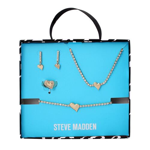 Box set dorado marca Steve Madden detalle corazón