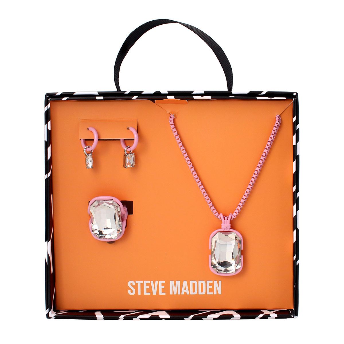 Box set rosa marca Steve Madden detalle cristal