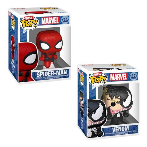 Funko Bitty Pop Marvel SpiderMan SpiderMan y Venom 2 Pack