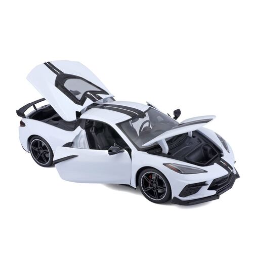 1:18 2020 Chevrolet Corvette Stingray Coupe (High Wing) Blanco