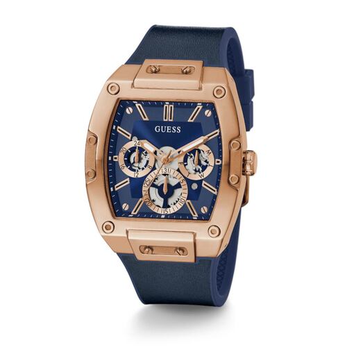 Reloj Guess GW0202G4 correa de piel/silicón color azul