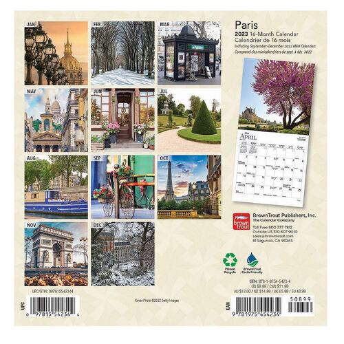 2023 Paris Mini Calendario