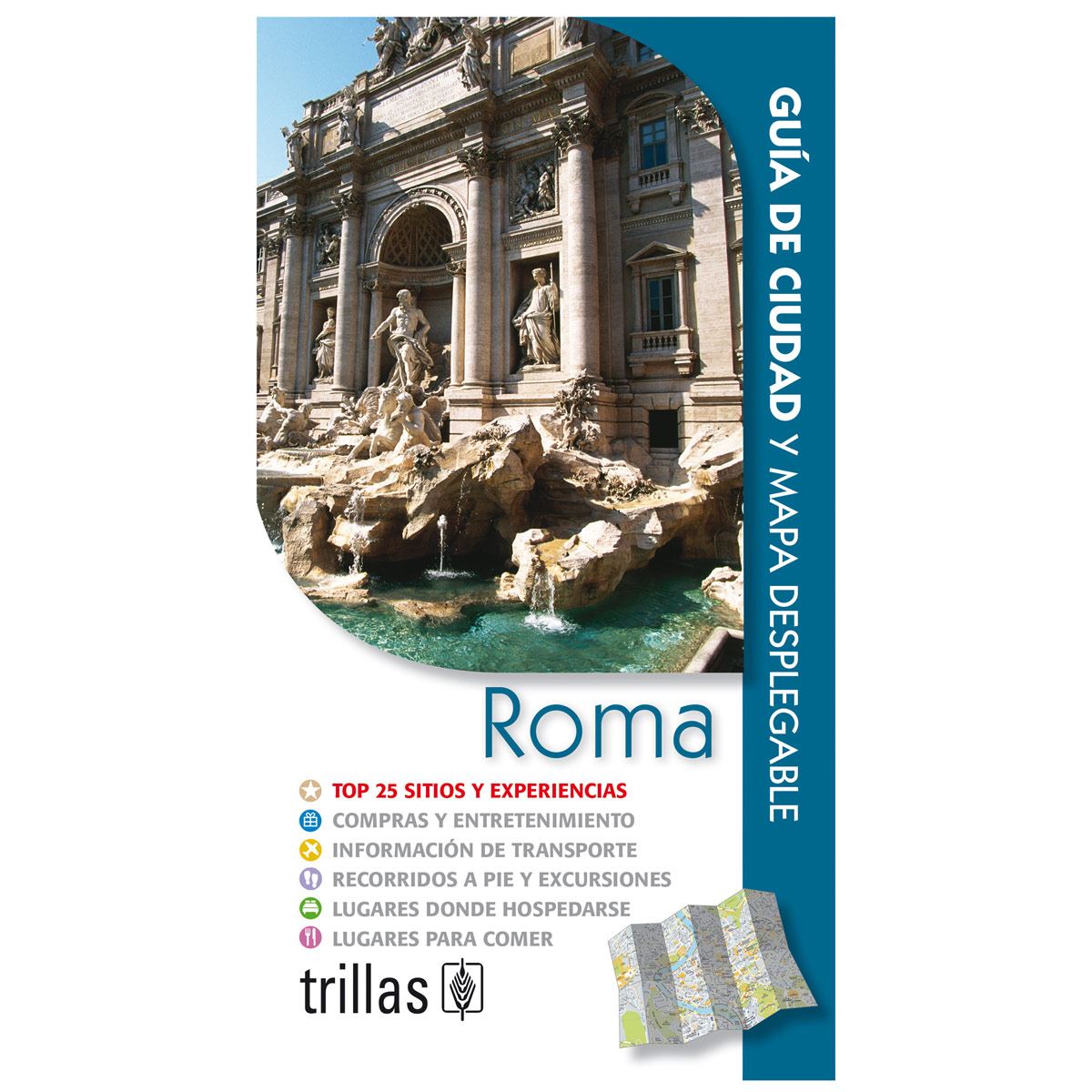 Mapa Guía De La Ciudad De Roma, Italia