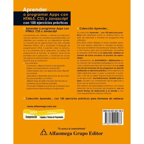 Aprender a programar Apps Con HTML5, CSS y JavaScript con 100 ... Aprender a programar Apps Con HTML5, CSS y JavaScript con 100 ...