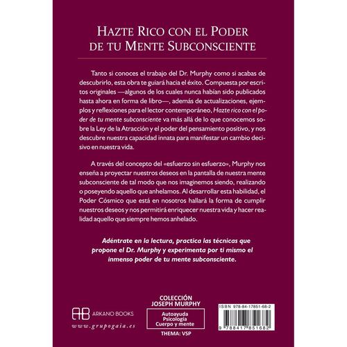 Hazte rico con el poder de tu mente subconsciente Hazte rico con el poder de tu mente subconsciente