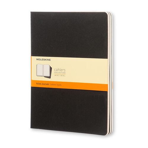 Set de 3 libretas tamaño extragrande color negro