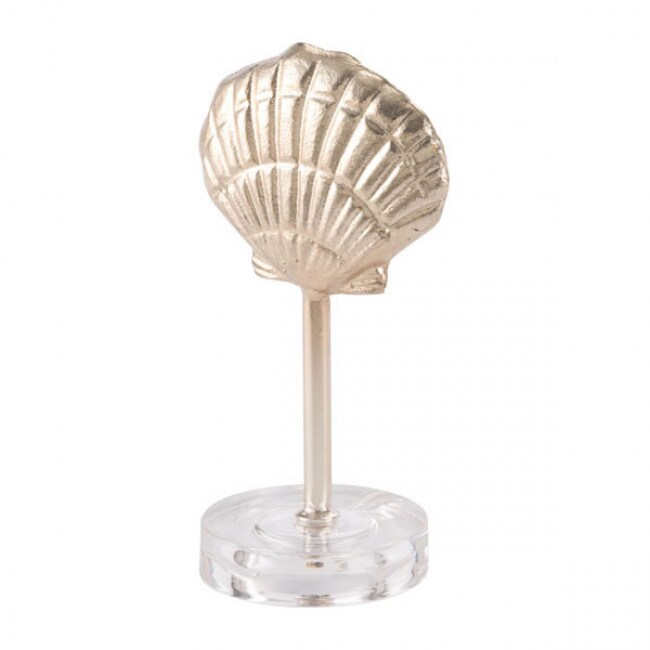 Accesorio Decorativo Shell On Pedestal - Dorado - Kessa.