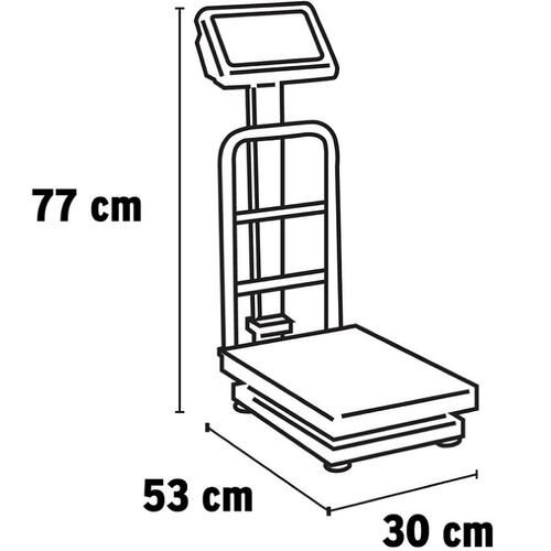 Bascula Comercial de Plataforma Plegable Electrónica Truper BAS-100PLA Multiusos Recargable ...
